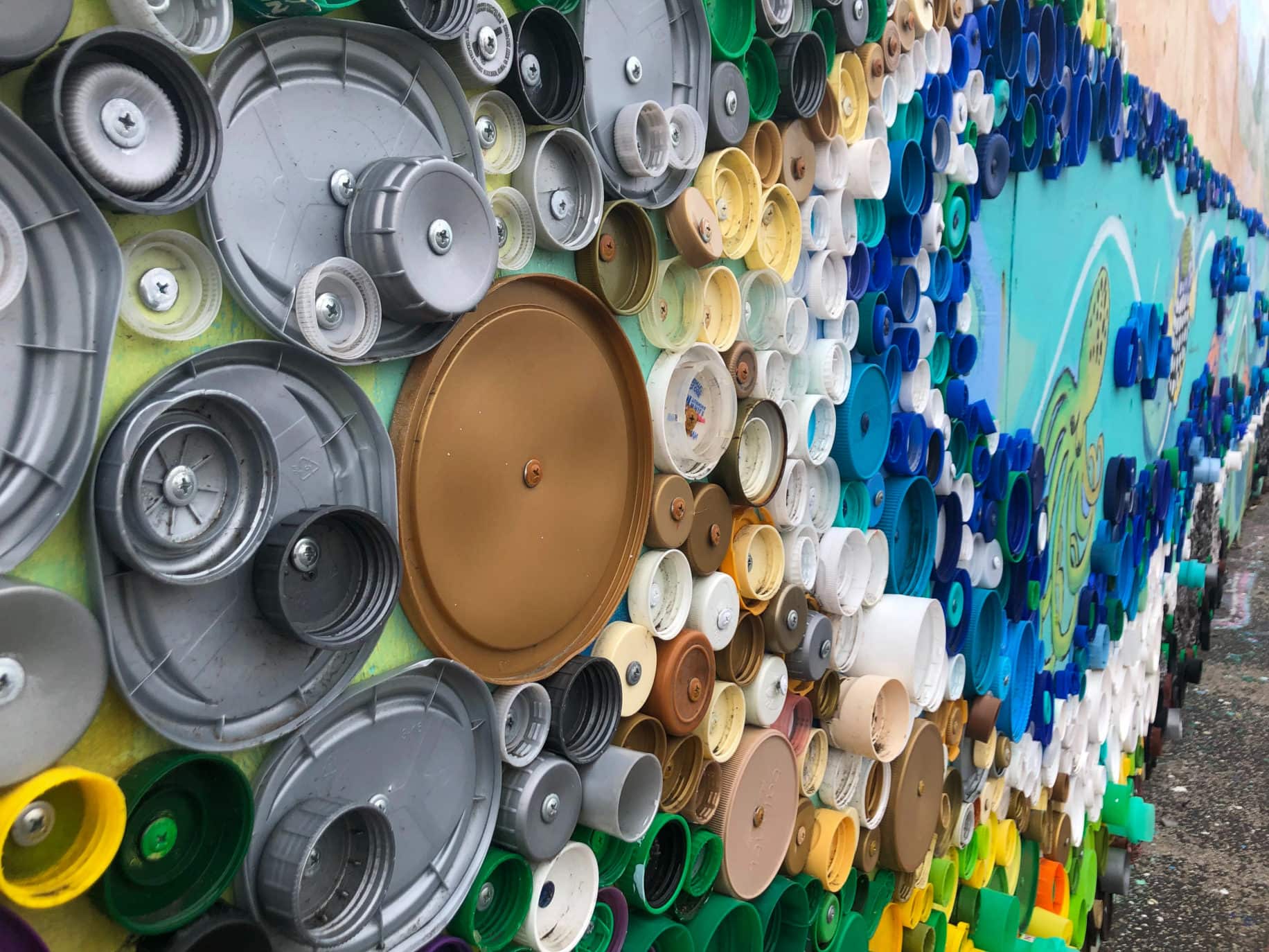 Ingrid Goelz takes recycling to the next level in her latest mural—made ...
