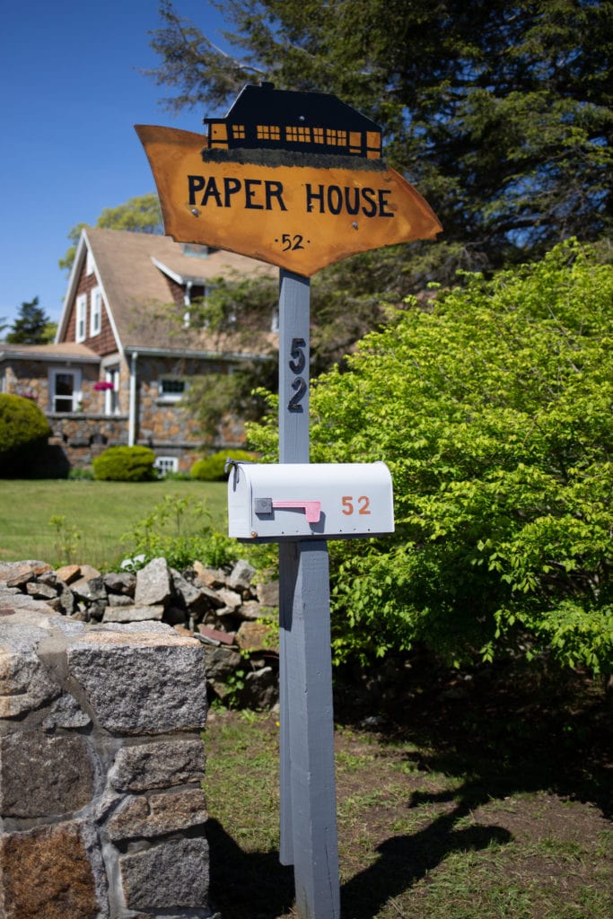 The Paper House—made of 100,000 newspapers—has a working fireplace ...