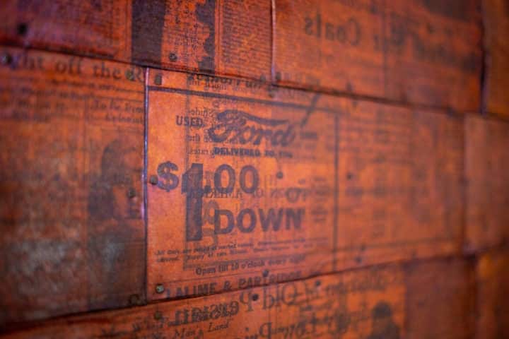 The Paper House—made of 100,000 newspapers—has a working fireplace ...