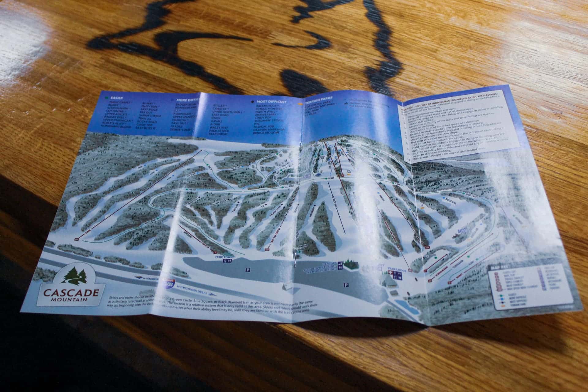 Cascade Mountain Map