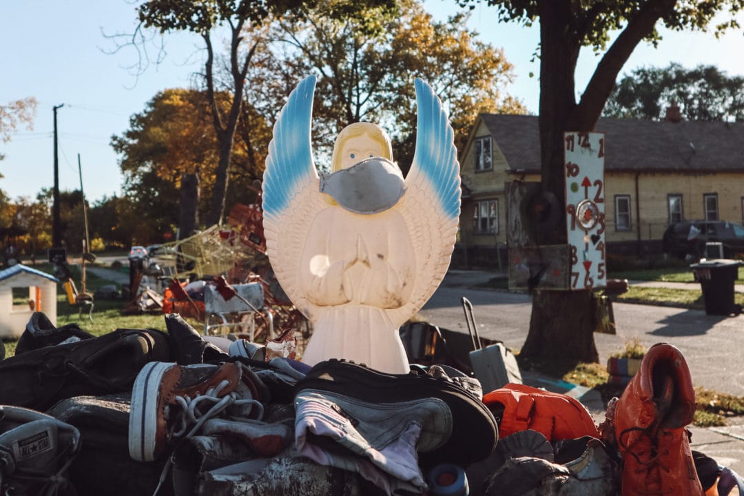 How a Detroit artist turned a crumbling city block into a sprawling ...