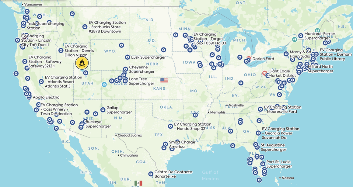 How to find EV charging stations on a road trip - Roadtrippers